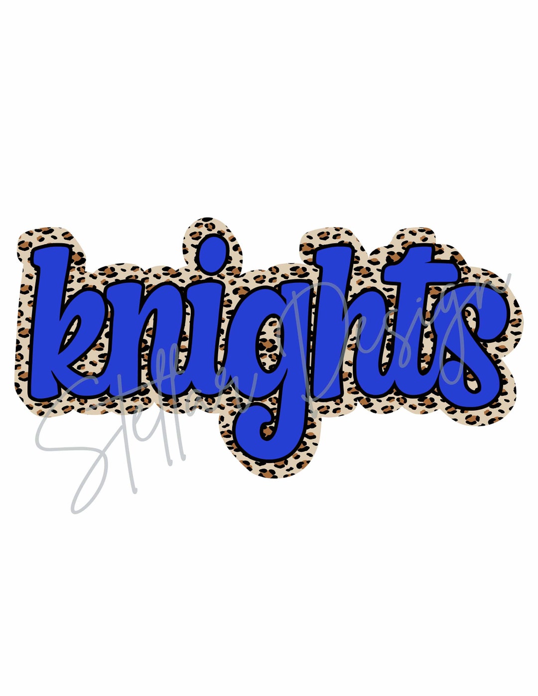 Leopard Retro Knights Blue PNG - Etsy