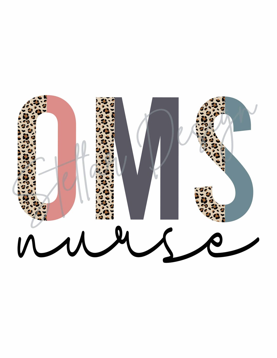 OMS Krankenschwester Boho Leopard PNG - Etsy.de