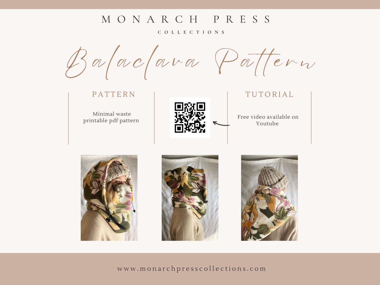 Adult Balaclava Sewing Pattern: Beginner DIY Hood (PDF Pattern) - Etsy