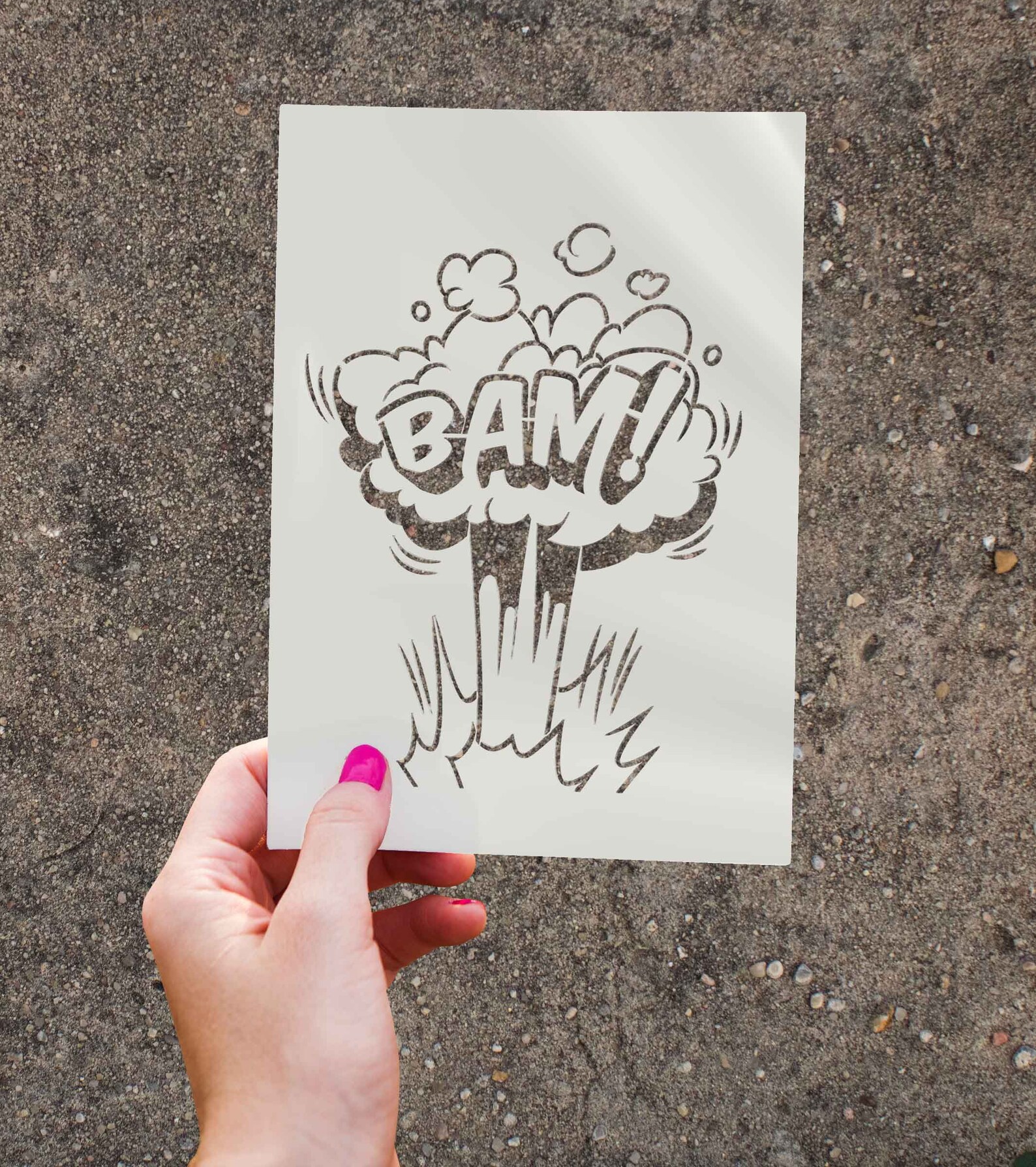 Pop Art Stencils, Comic Book Stencils. Superhero Stencil. Wow Boom Zap ...