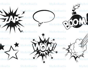 30 Piece Bundle, Pop Art Stencils, Comic Book Stencils. Superhero ...