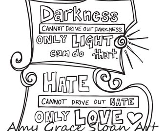 Martin Luther King Jr. Quote Coloring Page - Etsy