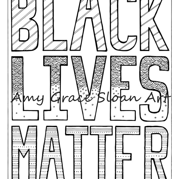 Black Lives Matter Coloring Book - Etsy