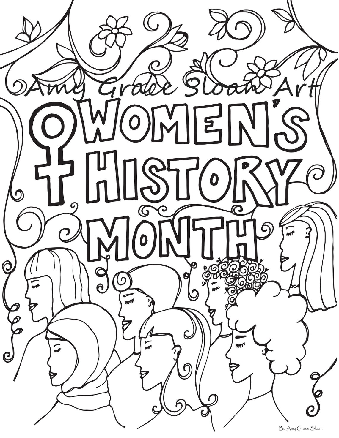 Women's History Coloring Page - Etsy