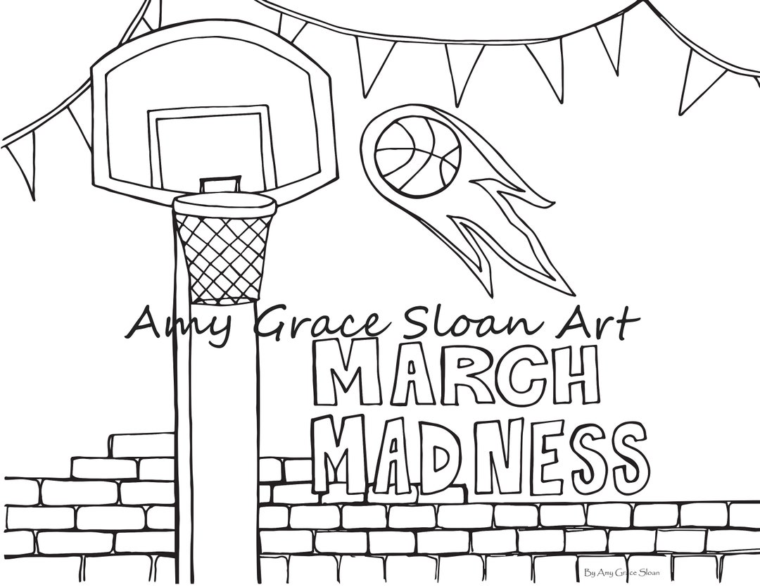 March Madness Coloring & Activity Bundle - Etsy