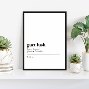 Gurt Lush Wall Art Print Bristol Print Bristol Quote Definition Print ...