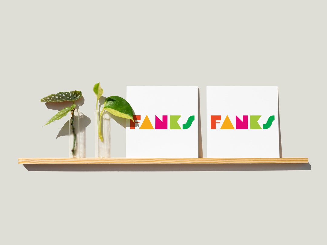 Fanks Thank You Bristol Cards Blank Greeting Card Thank You Card ...