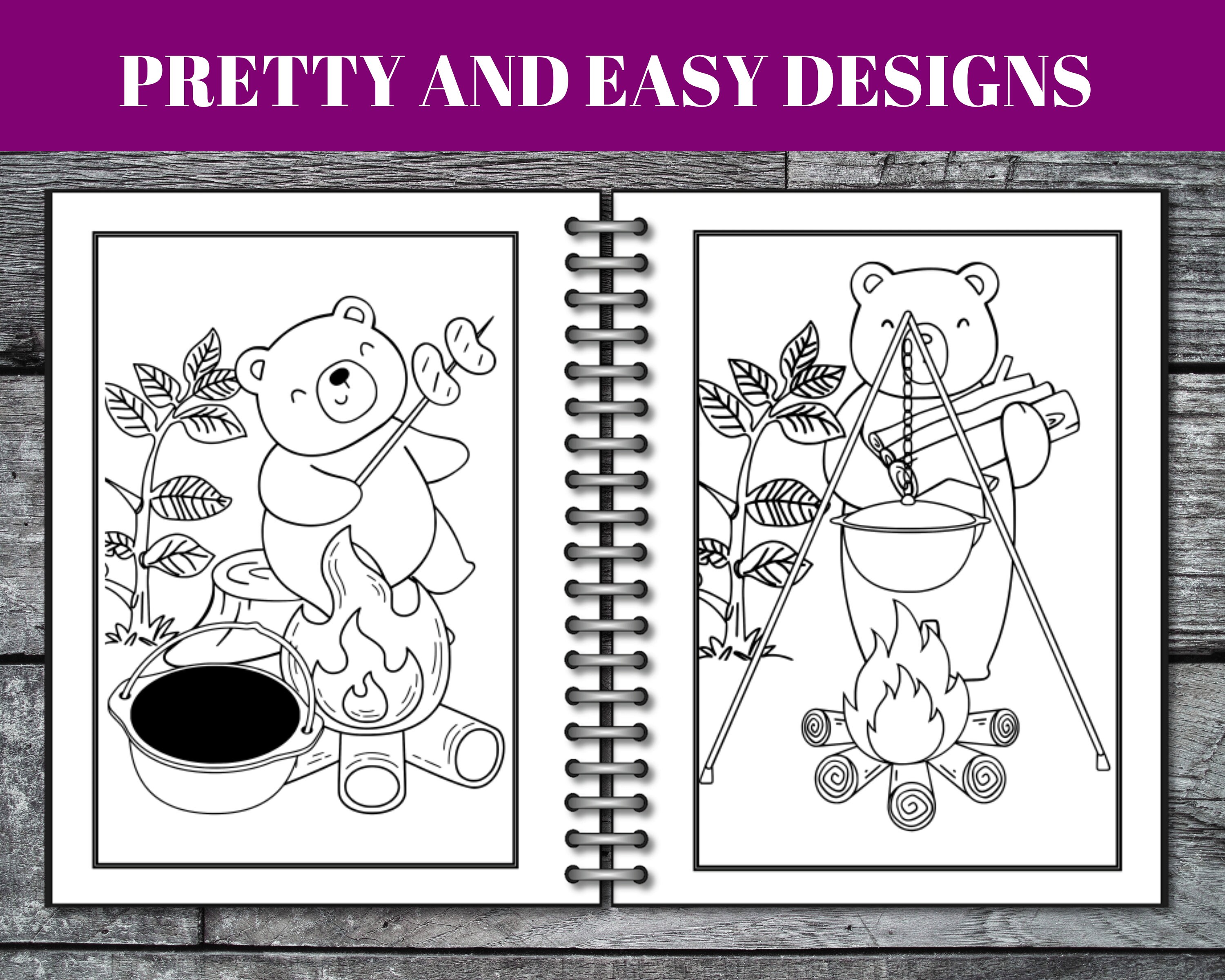 20 Fun Camping Coloring Pages for Preschool and Kindergarten Kids ...