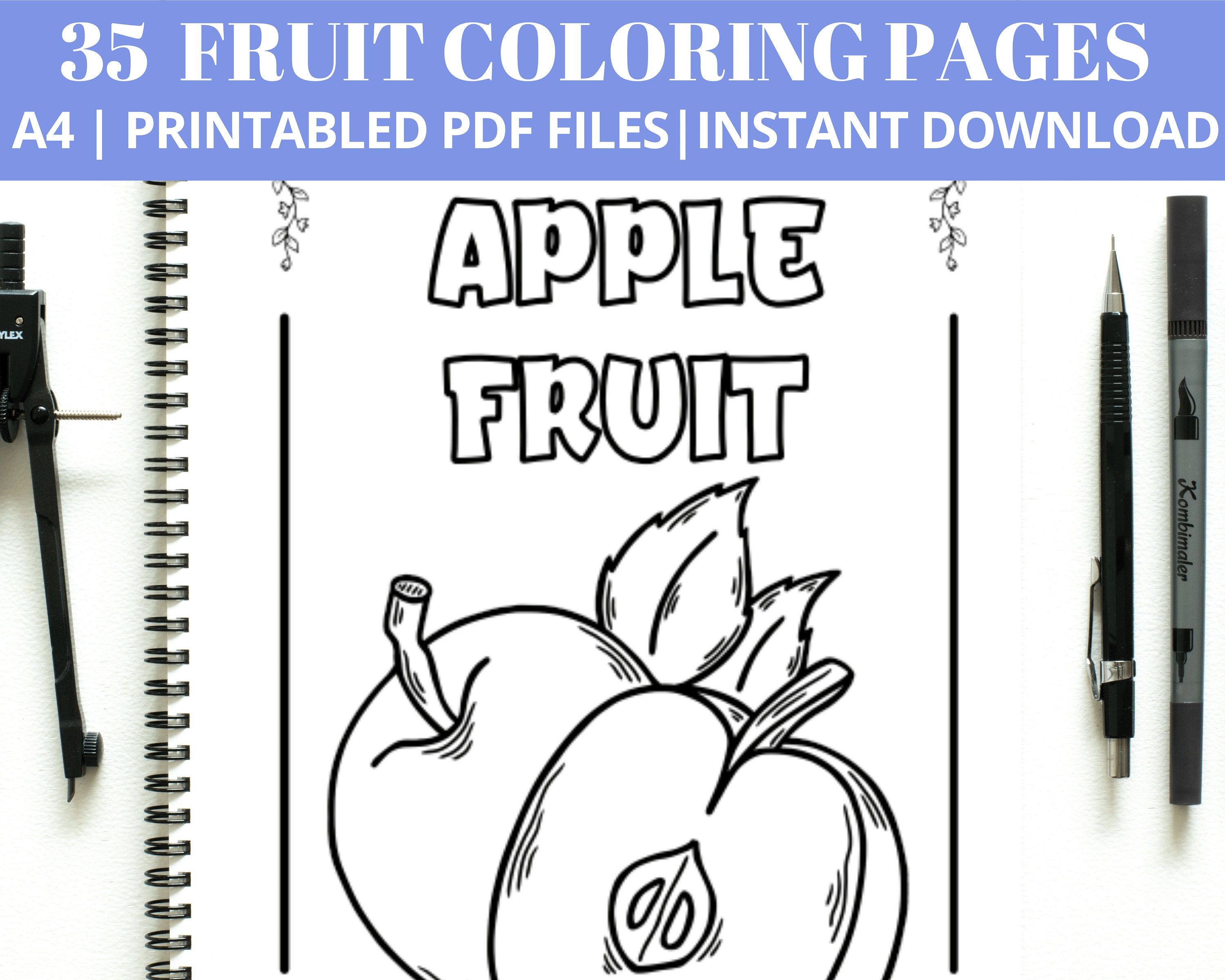 35 Fruit Coloring Pages, Printable Fruit Coloring Pages for Girls,teens ...