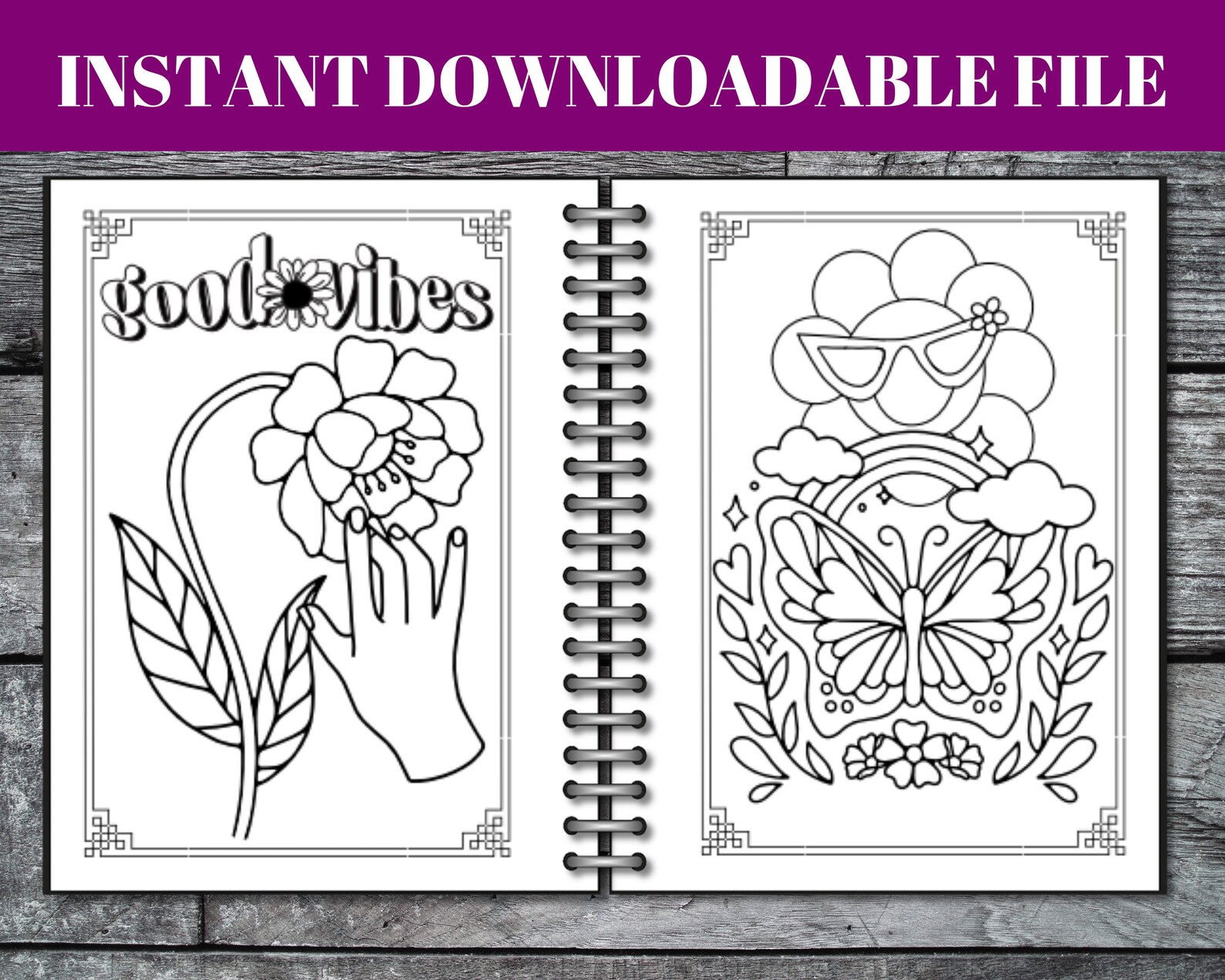 50 Groovy Coloring Pages Kids Coloring Sheets Groovy - Etsy Canada