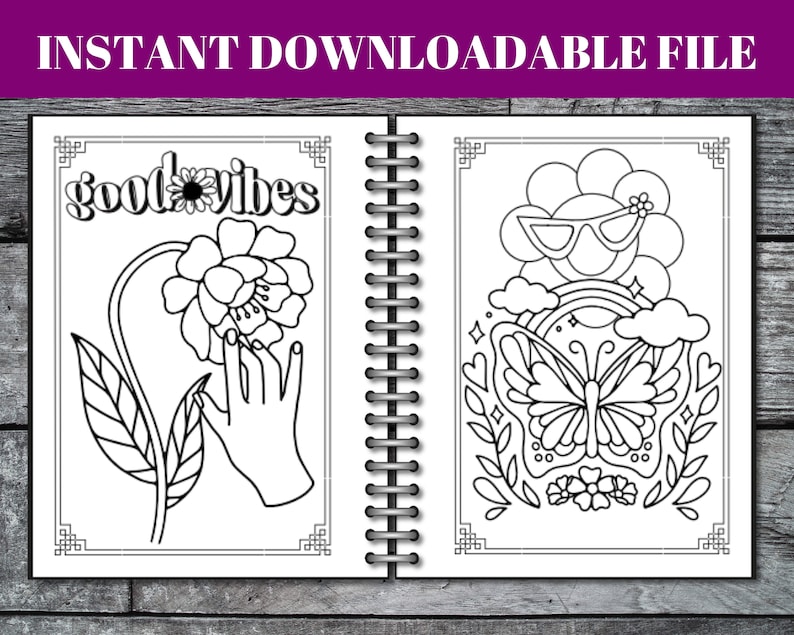 50 Groovy Coloring Pages Kids Coloring Sheets Groovy - Etsy