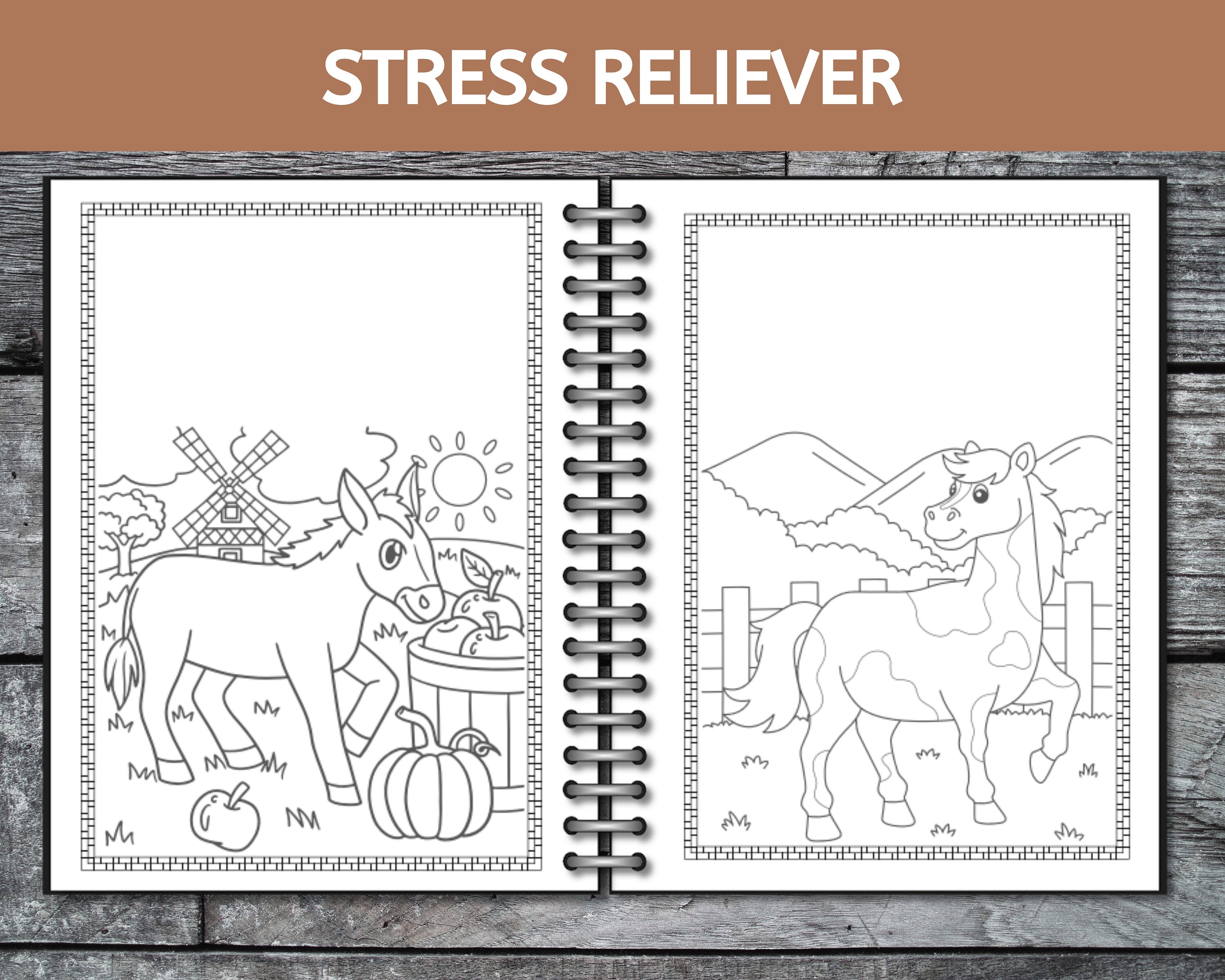 100 Animal Colouring Pages, Farm Animals, Sea Animals, Desert Animals ...