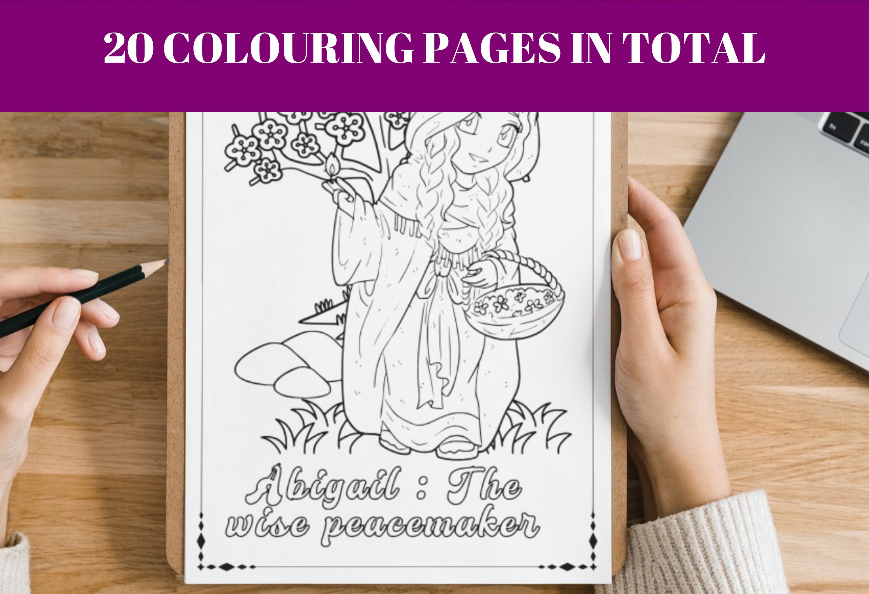 15 Biblical Heroes Colouring Pages Bible Colouring Book Christian ...