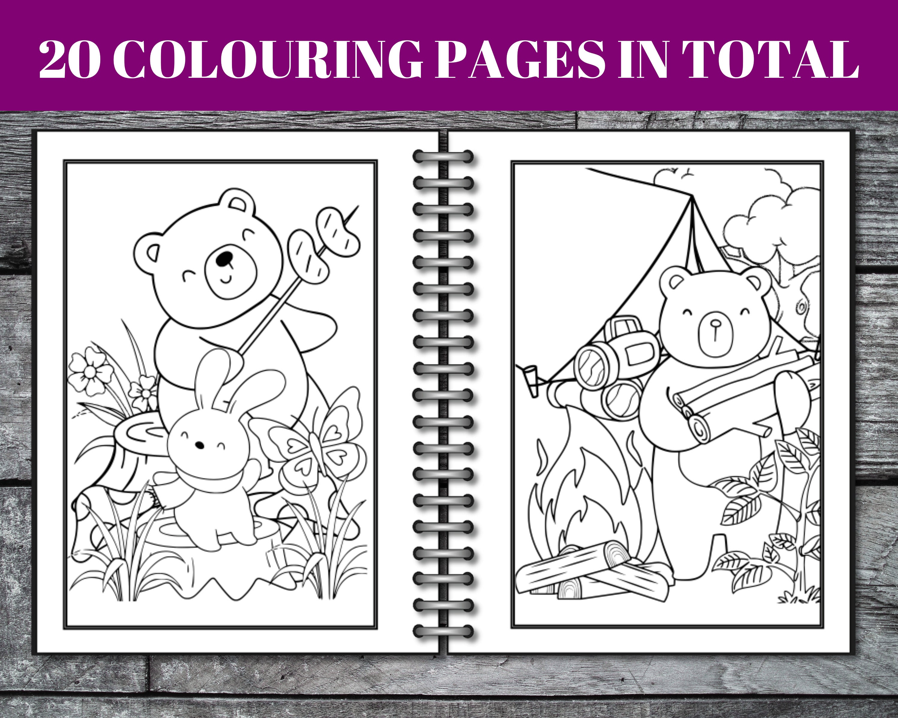 20 Fun Camping Coloring Pages for Preschool and Kindergarten Kids ...