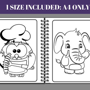 30 Printable Cute Animal Coloring Pages - Etsy