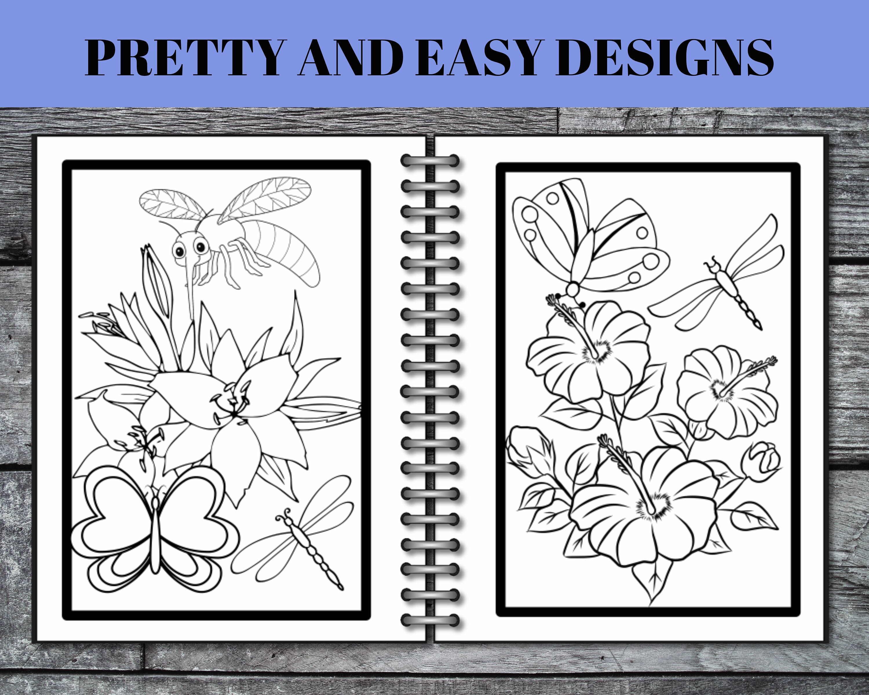 50 Nature Coloring Pages, Vegetable Garden, Spring Flowers, Forest ...