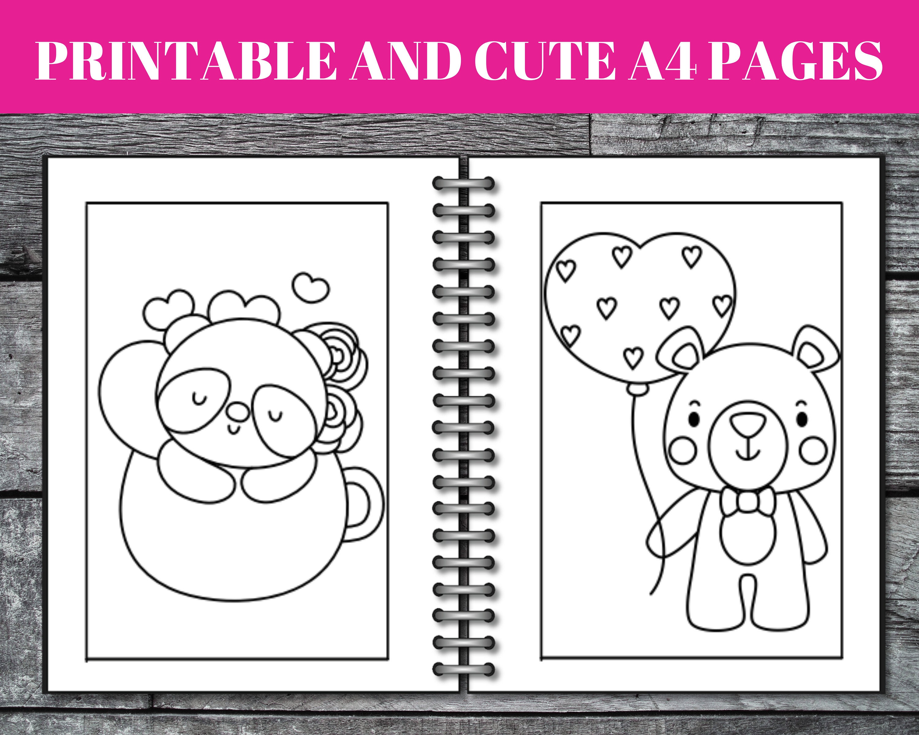 180+ Valentine's Day Coloring Page Set - Valentine's Day Kids Activity ...