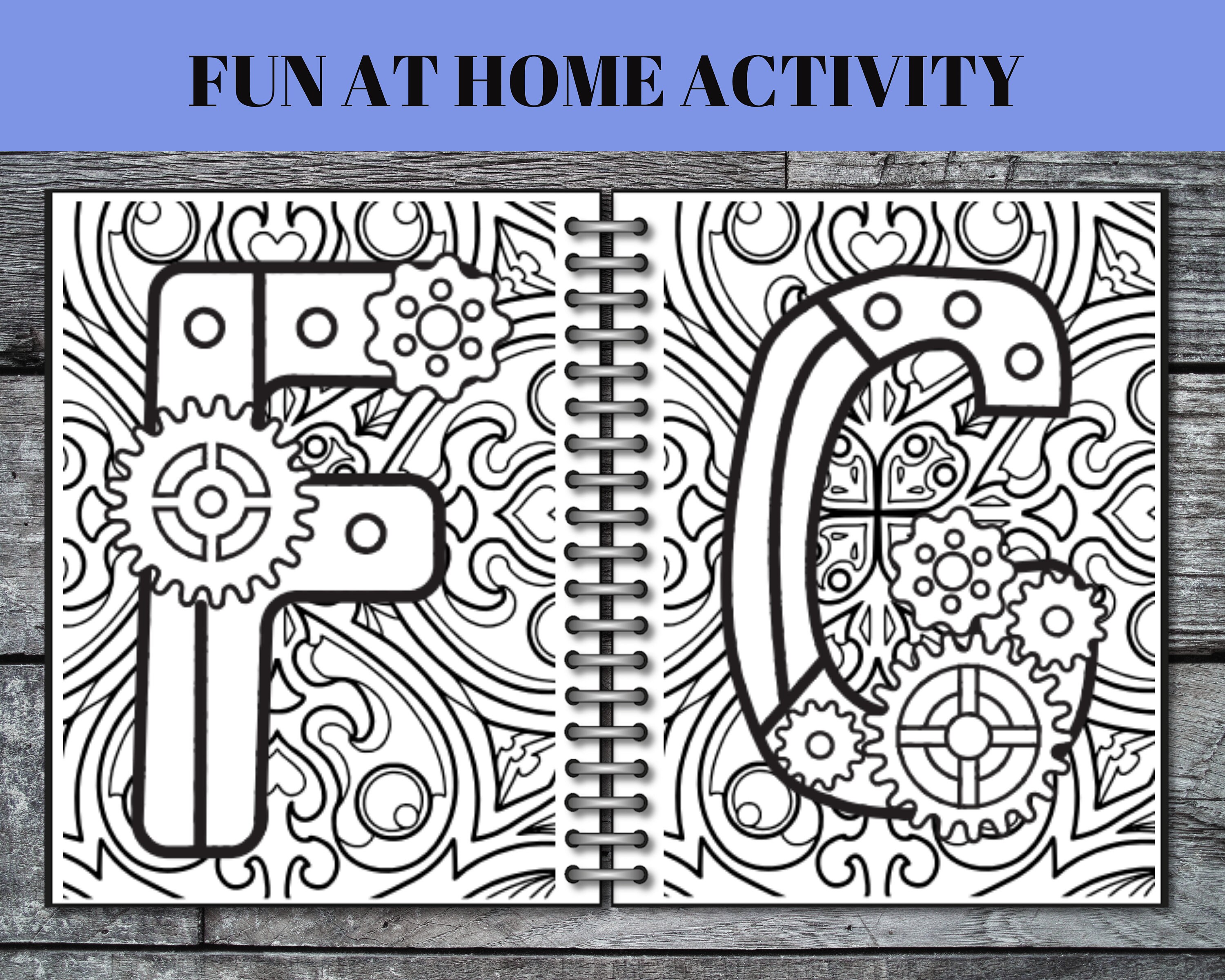 50 Mandala Alphabet Coloring Pages, Letter Printables (digital Download ...