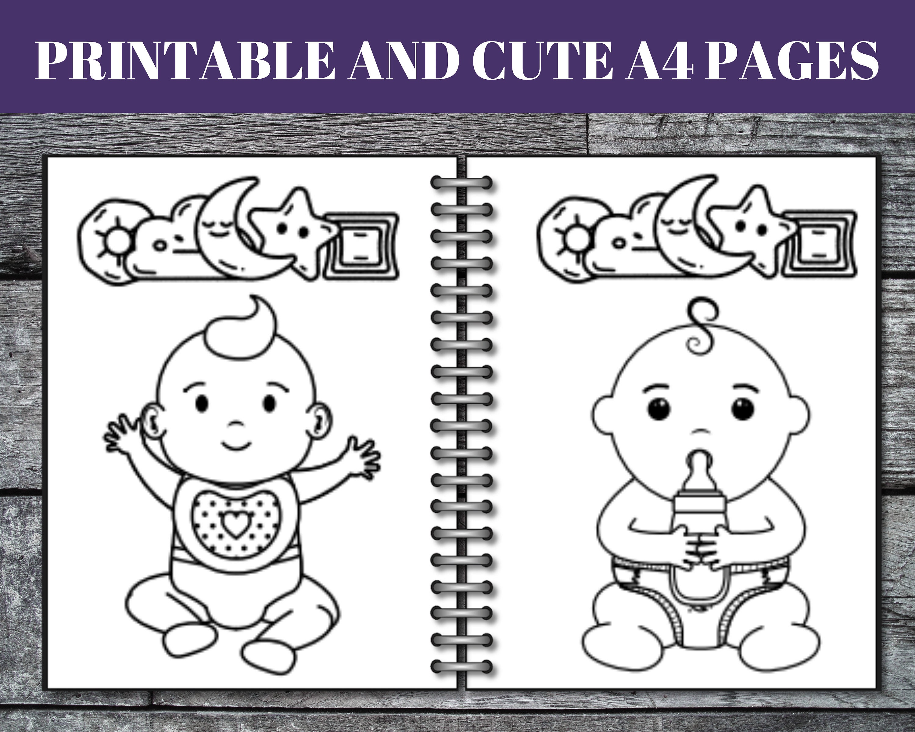 130 Baby Shower Coloring Pages Volume 3 , Baby Shower Coloring, Baby ...