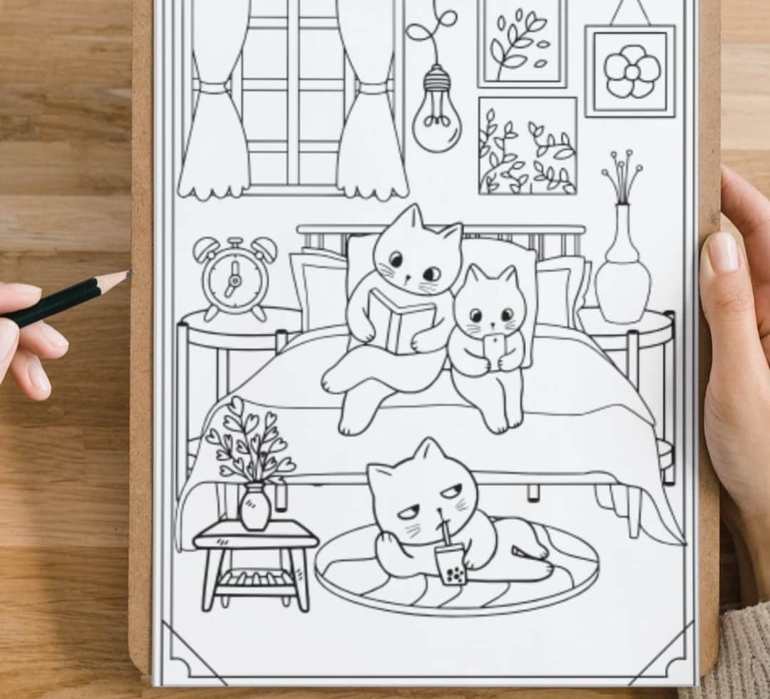 20 Cozy Kittens Colouring Pages | Easy Colouring Pages | Playful Cats ...