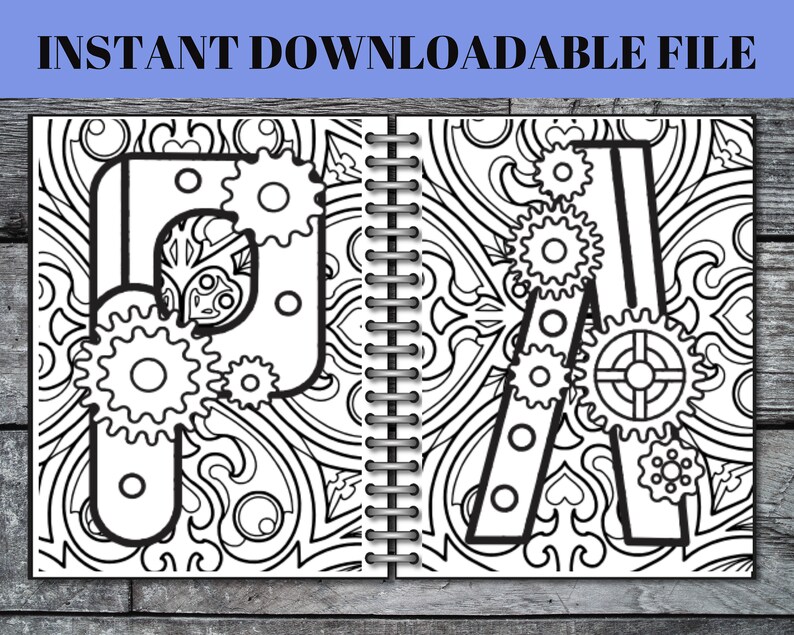 50 Mandala Alphabet Coloring Pages, Letter Printables (digital Download ...