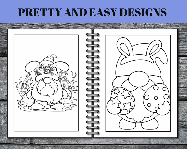 100 Easter Gnomes Coloring Pages Printable Coloring Book Instant ...