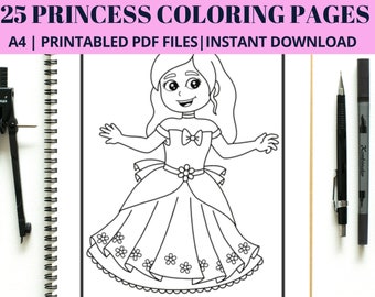 Princess Coloring Pages 40 Printable Princess Coloring Pages for Girls ...