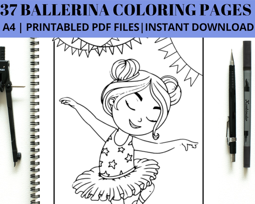 30+ Ballerina Coloring Pages, Ballerina Party Activity, Ballet Coloring ...