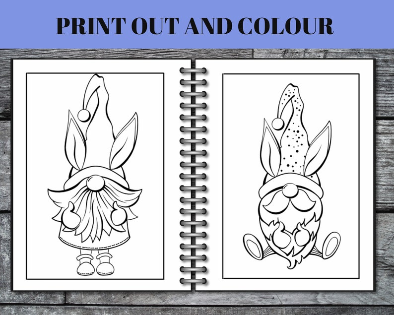 100 Easter Gnomes Coloring Pages Printable Coloring Book Instant ...