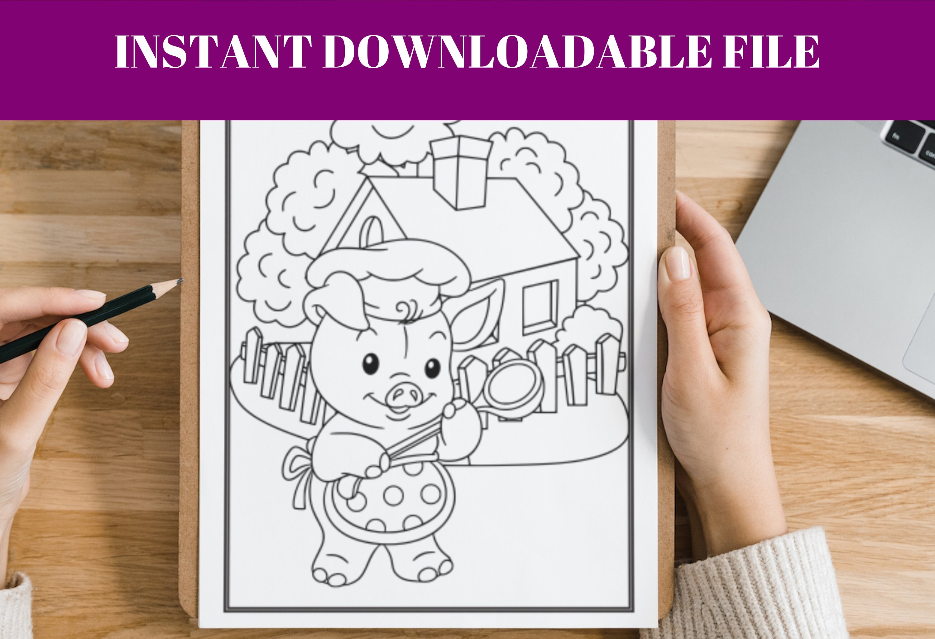 20 Cute Pig Coloring Pages | Animal Coloring Sheets for Kids & Adults ...