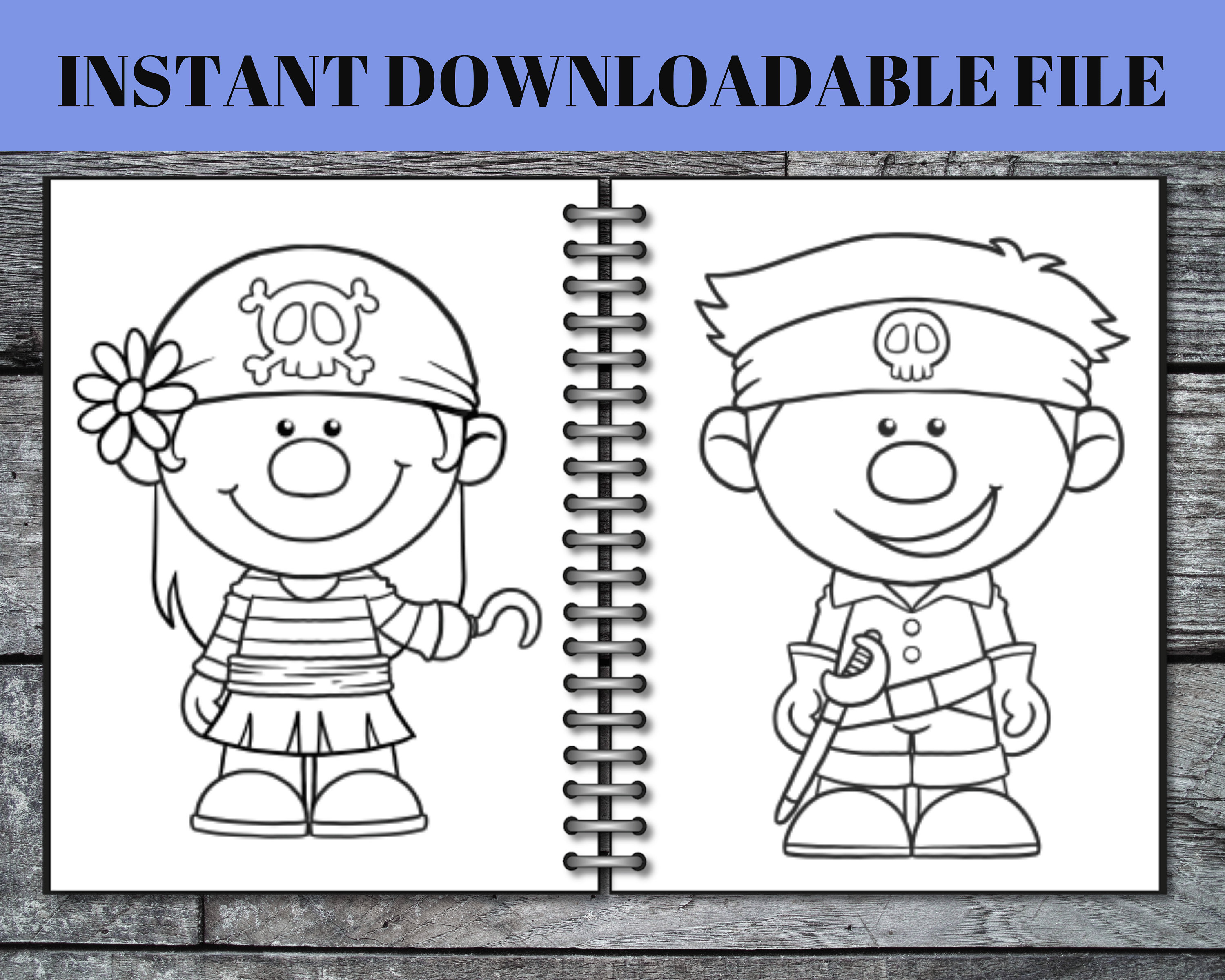 30 Pirate Coloring Pages, Pirate Party Printables, Pirate Activities ...