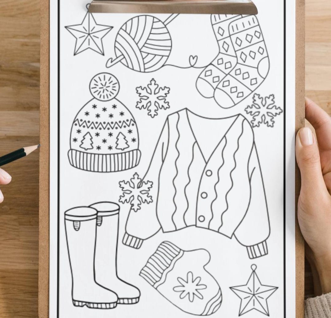 Ugly Christmas Sweater Coloring Pages, 20 Designs (PDF) - Etsy