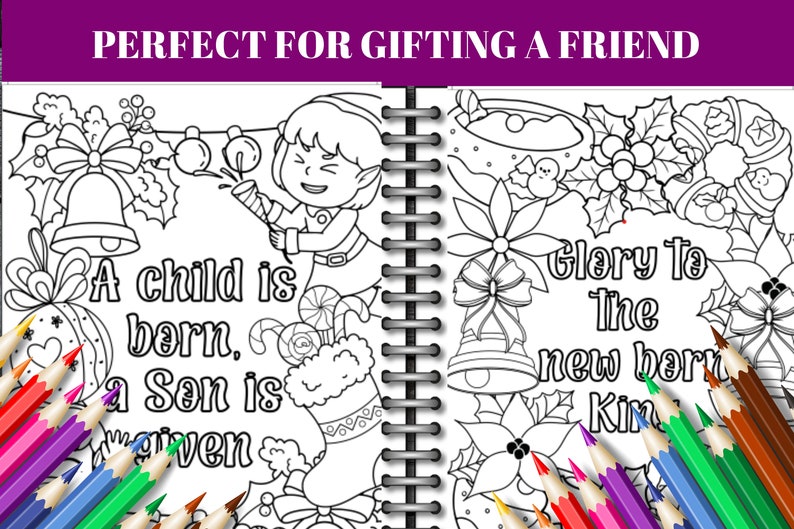 40 Pack Christmas Bible Verse Coloring Pages - Printable Bible Coloring ...