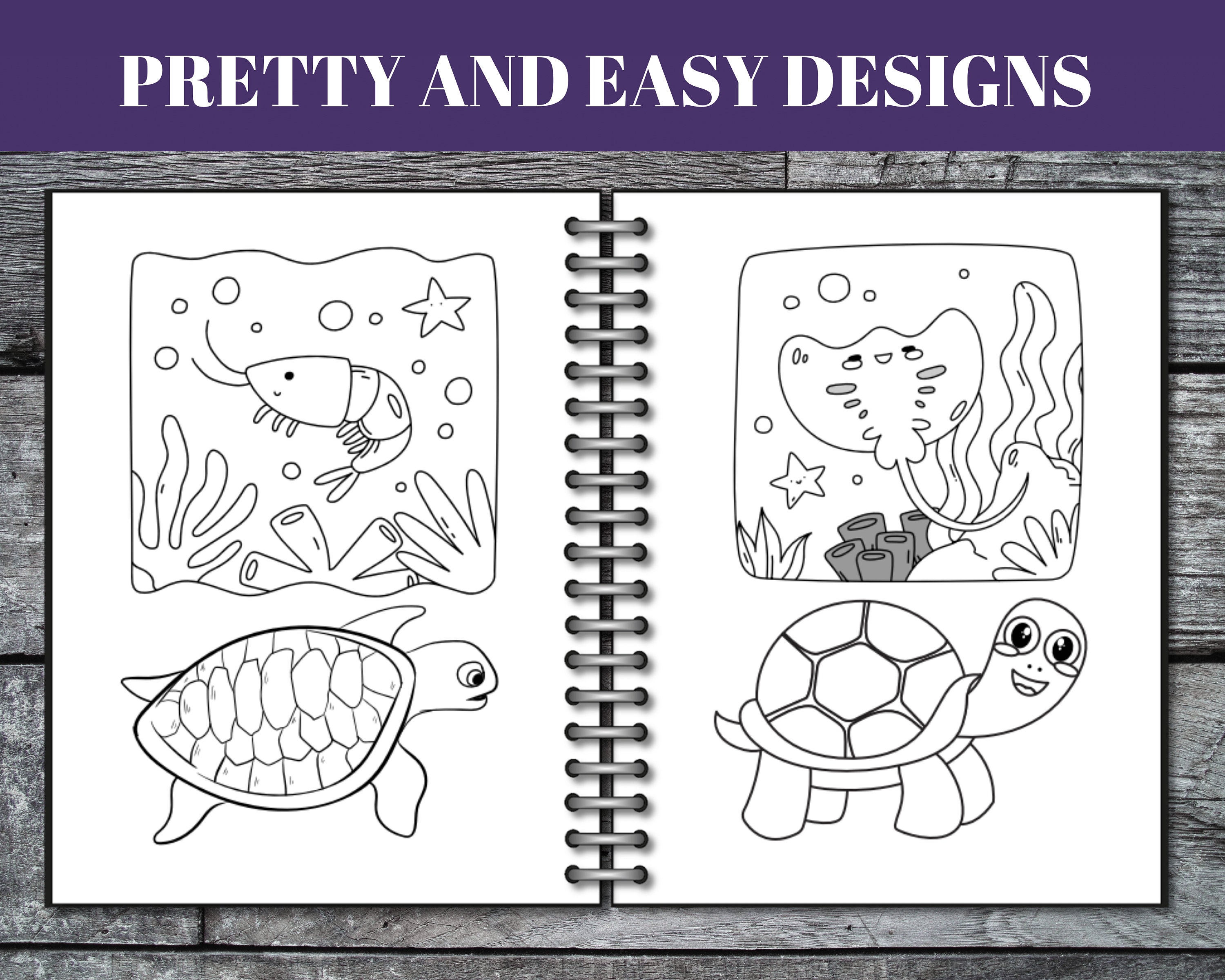 Turtle Coloring Page 20 Printable Pages Cute Turtles Digital Coloring ...