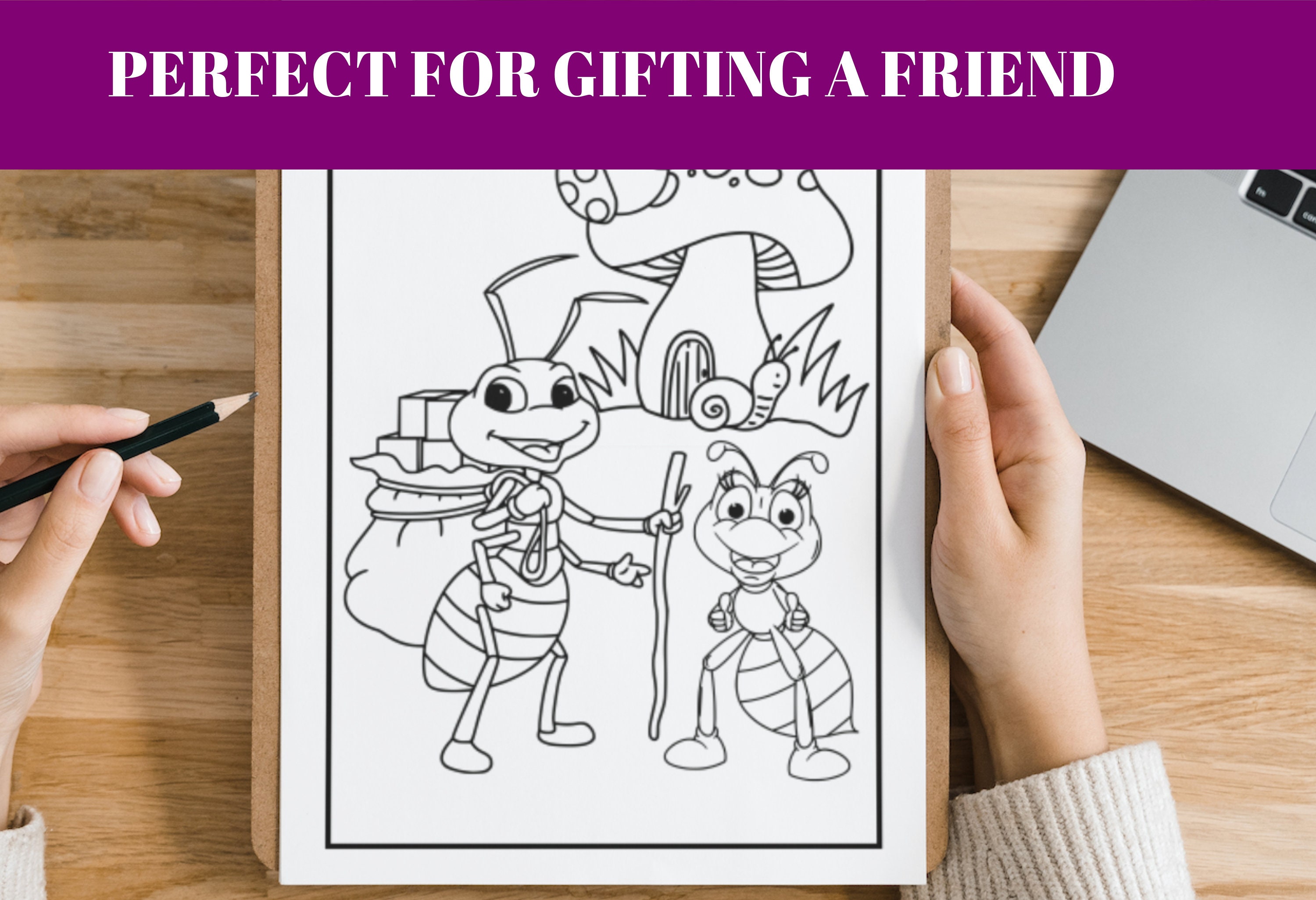 20 Ant Coloring Pages for Kids, Boys, Girls, 15 Printable Pages, Cute ...