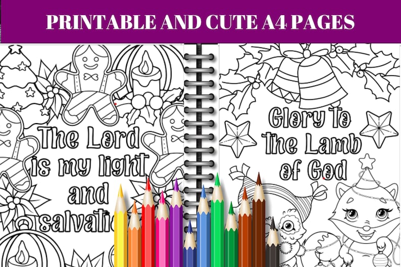 40 Pack Christmas Bible Verse Coloring Pages Printable Bible Coloring ...