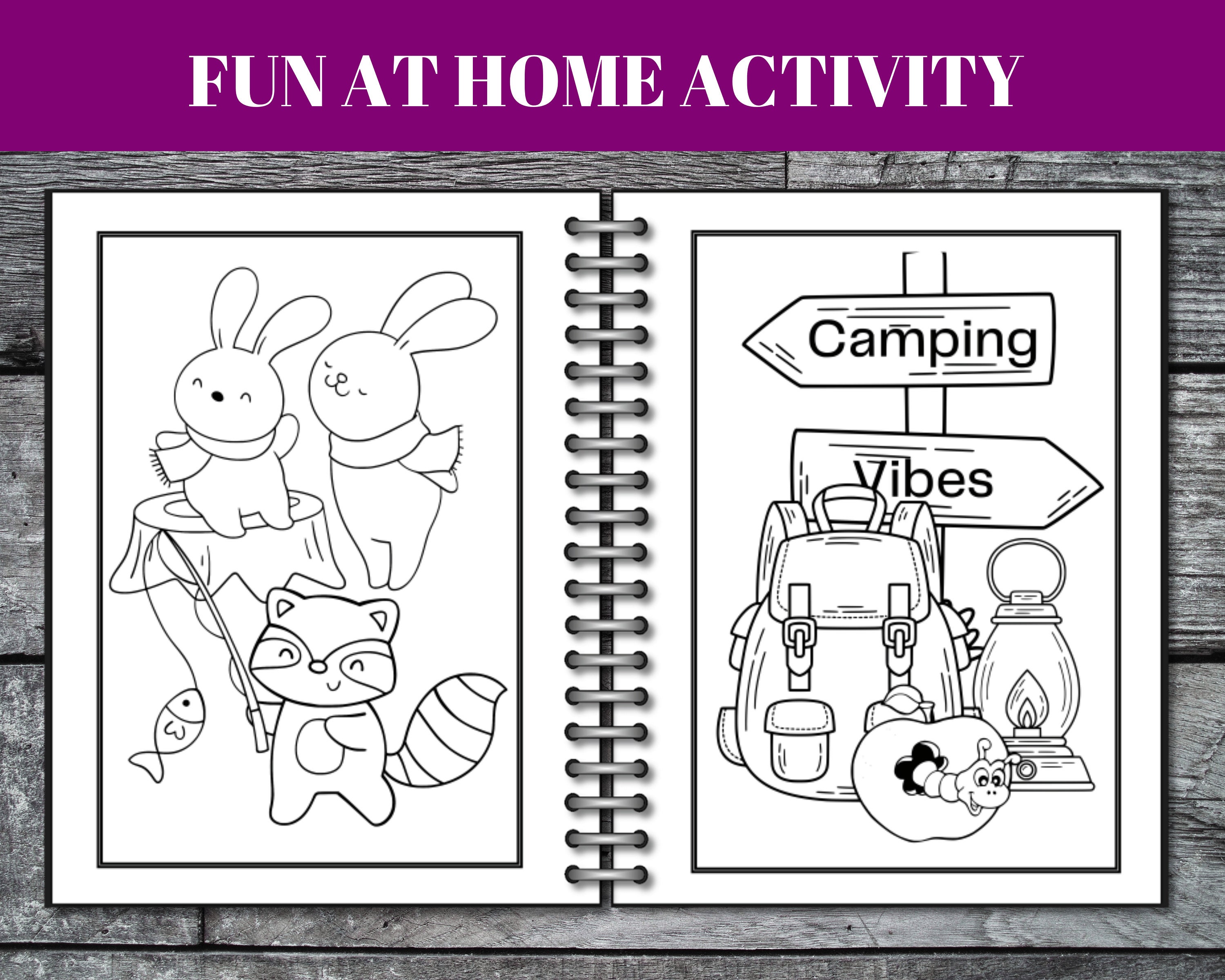 20 Fun Camping Coloring Pages for Preschool and Kindergarten Kids ...