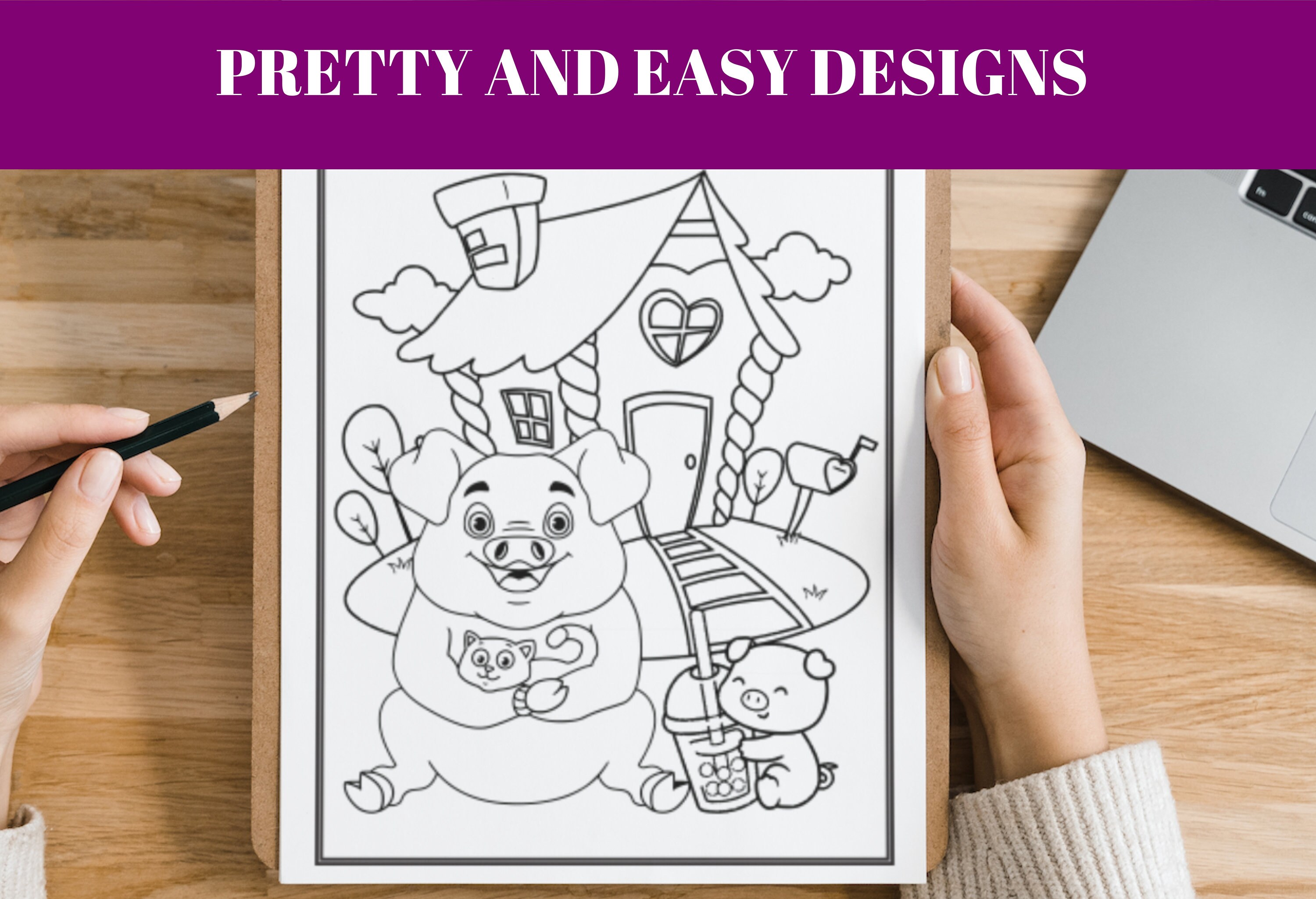 20 Cute Pig Coloring Pages | Animal Coloring Sheets for Kids & Adults ...