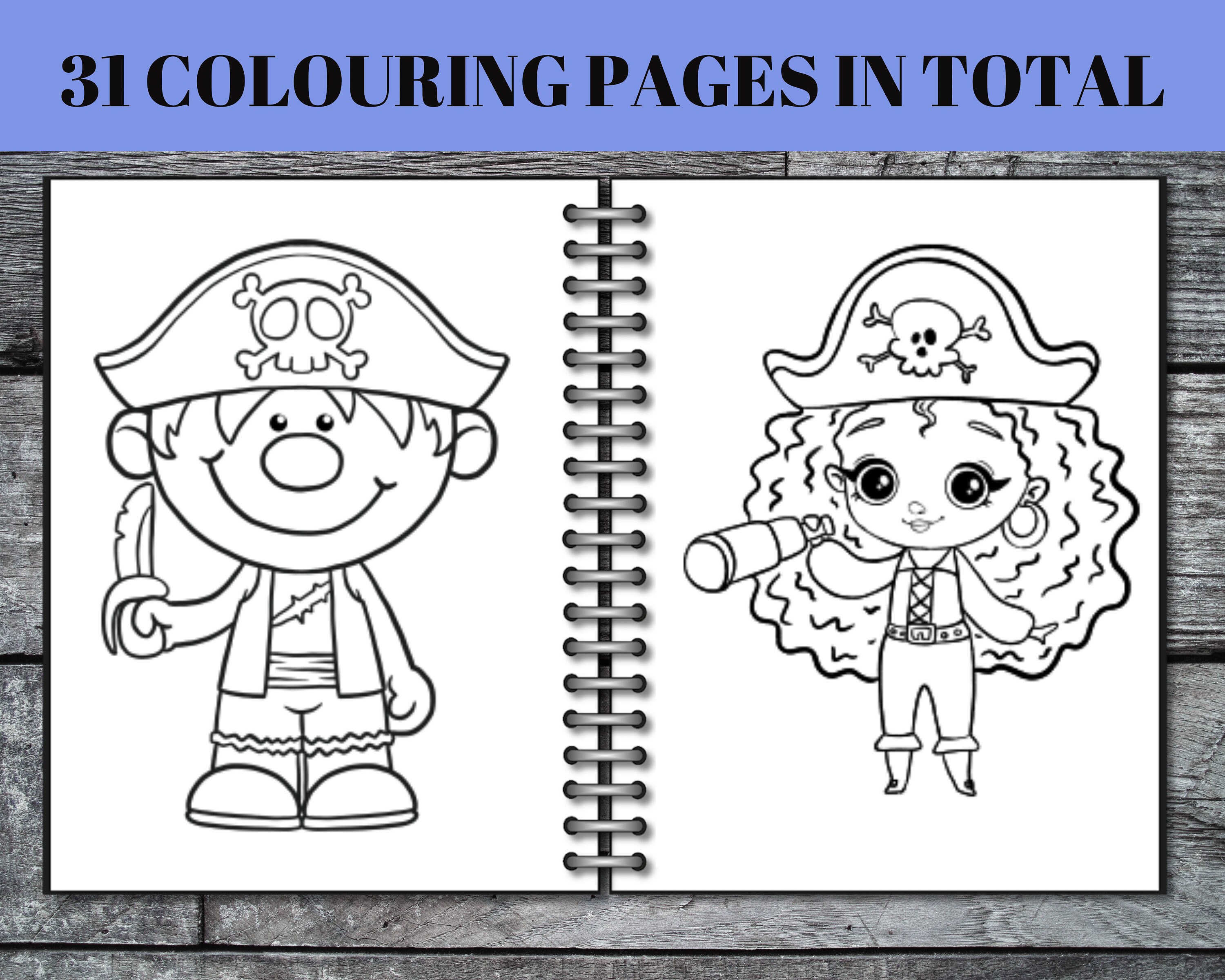 30 Pirate Coloring Pages, Pirate Party Printables, Pirate Activities ...
