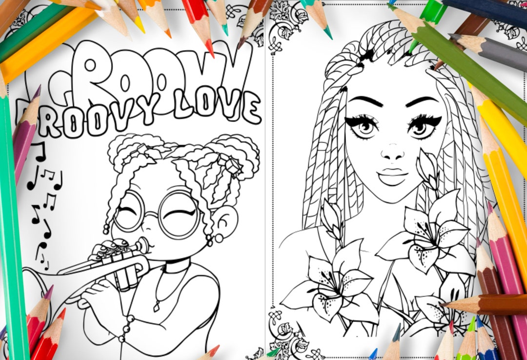 Black Girl Magic Coloring Book – Diverse Women & Girls (A4 Instant ...