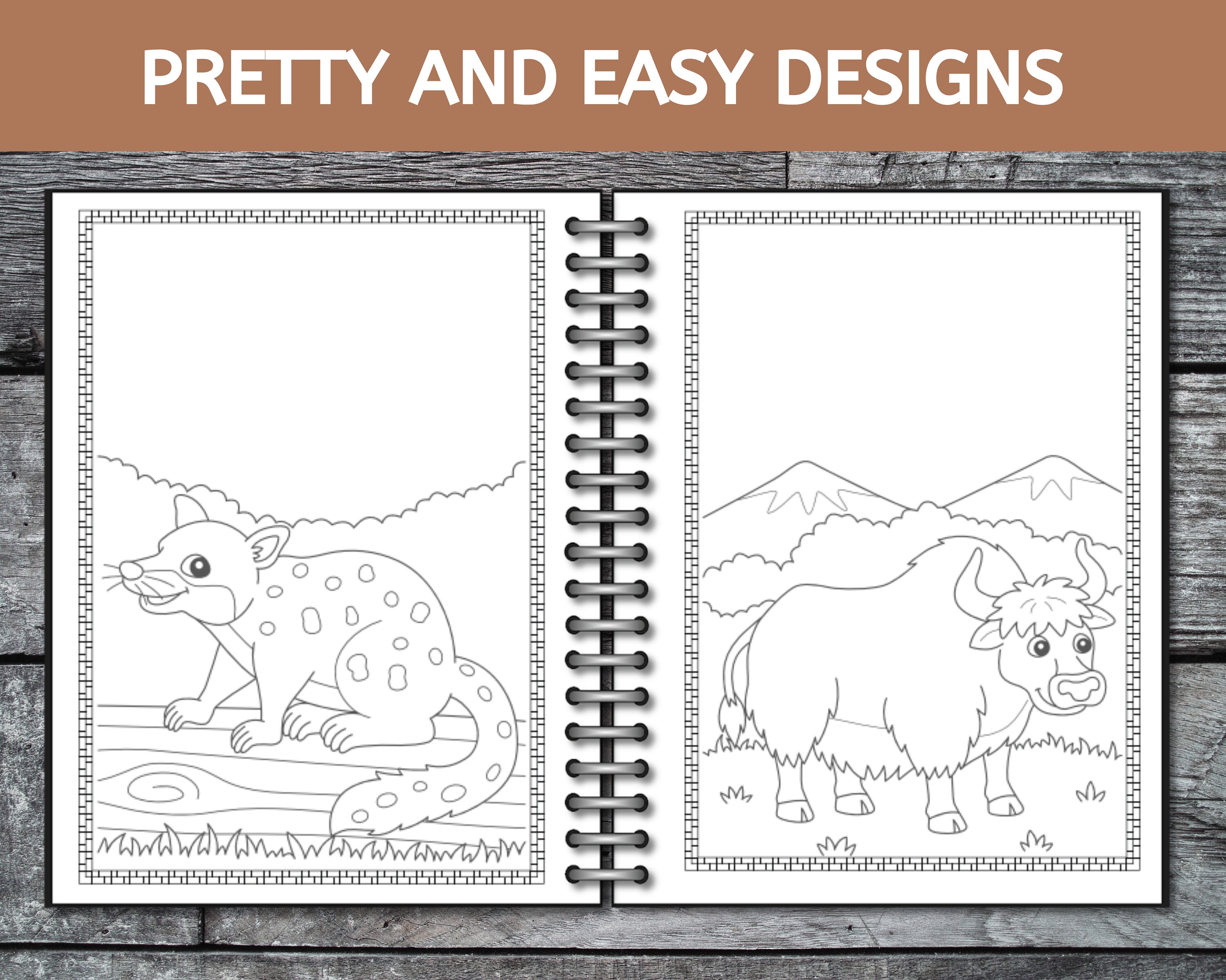 100 Animal Colouring Pages, Farm Animals, Sea Animals, Desert Animals ...