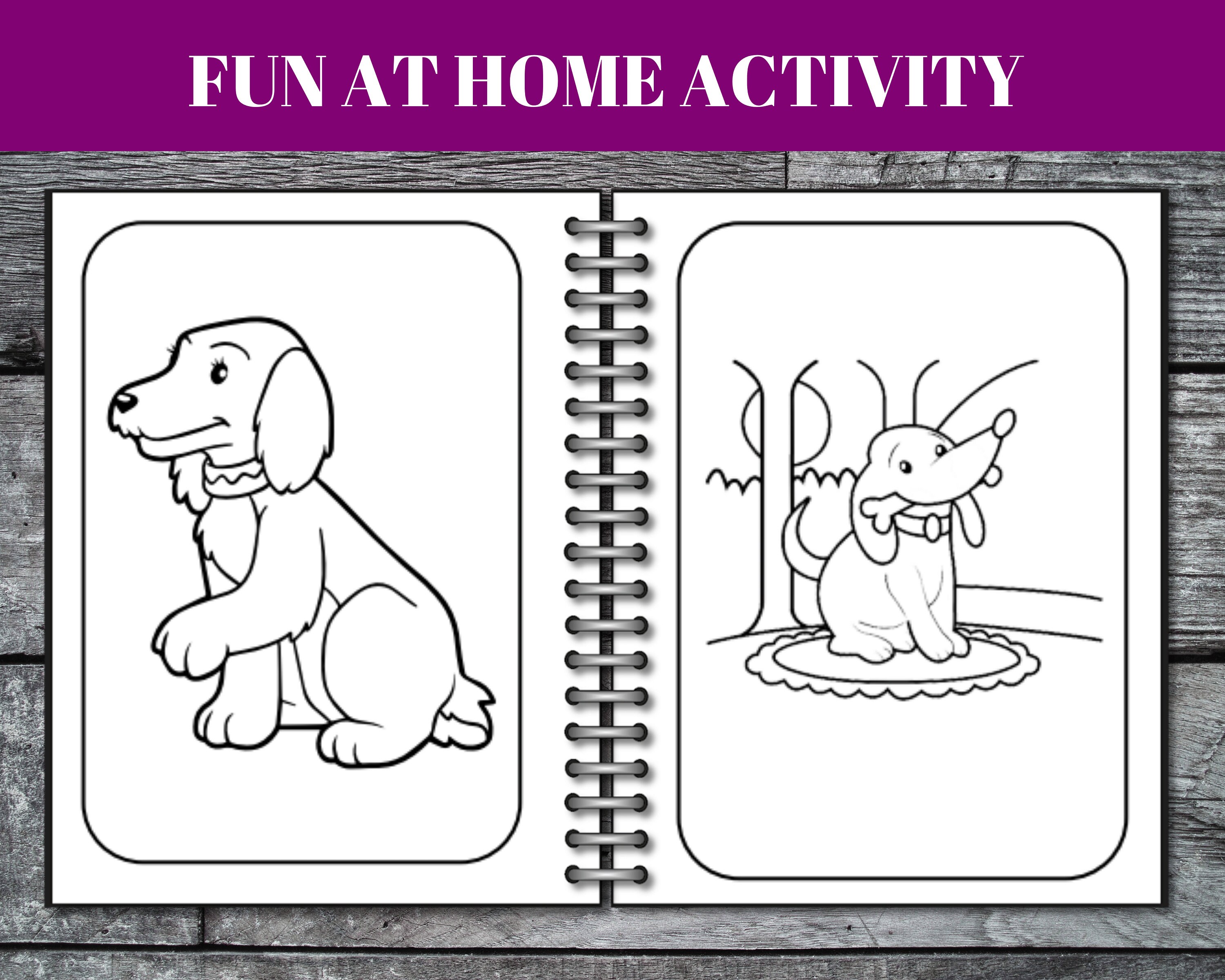 35 Adorable Dog Coloring Pages Bundle, Dog Lover Printables, Dog Owner ...