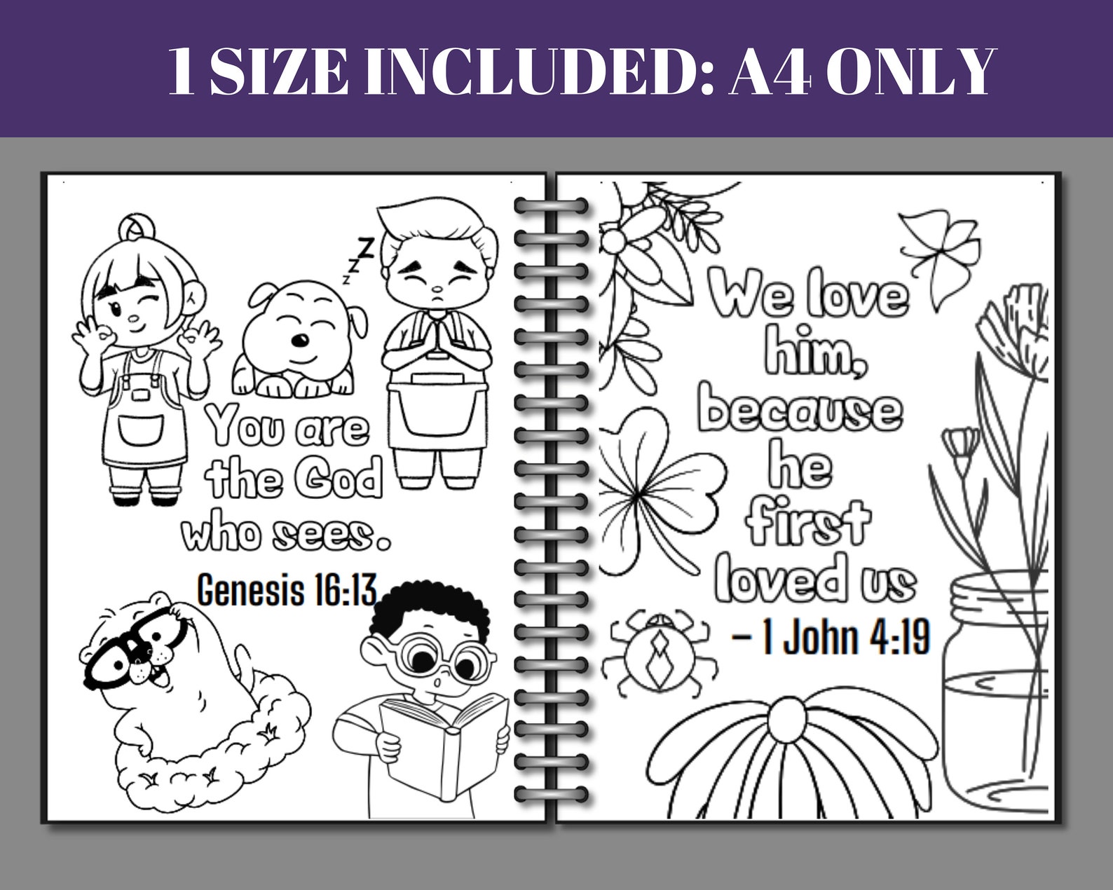 45+ Kids Bible Verse Coloring Pages, Kids Bible Verse Coloring Book ...
