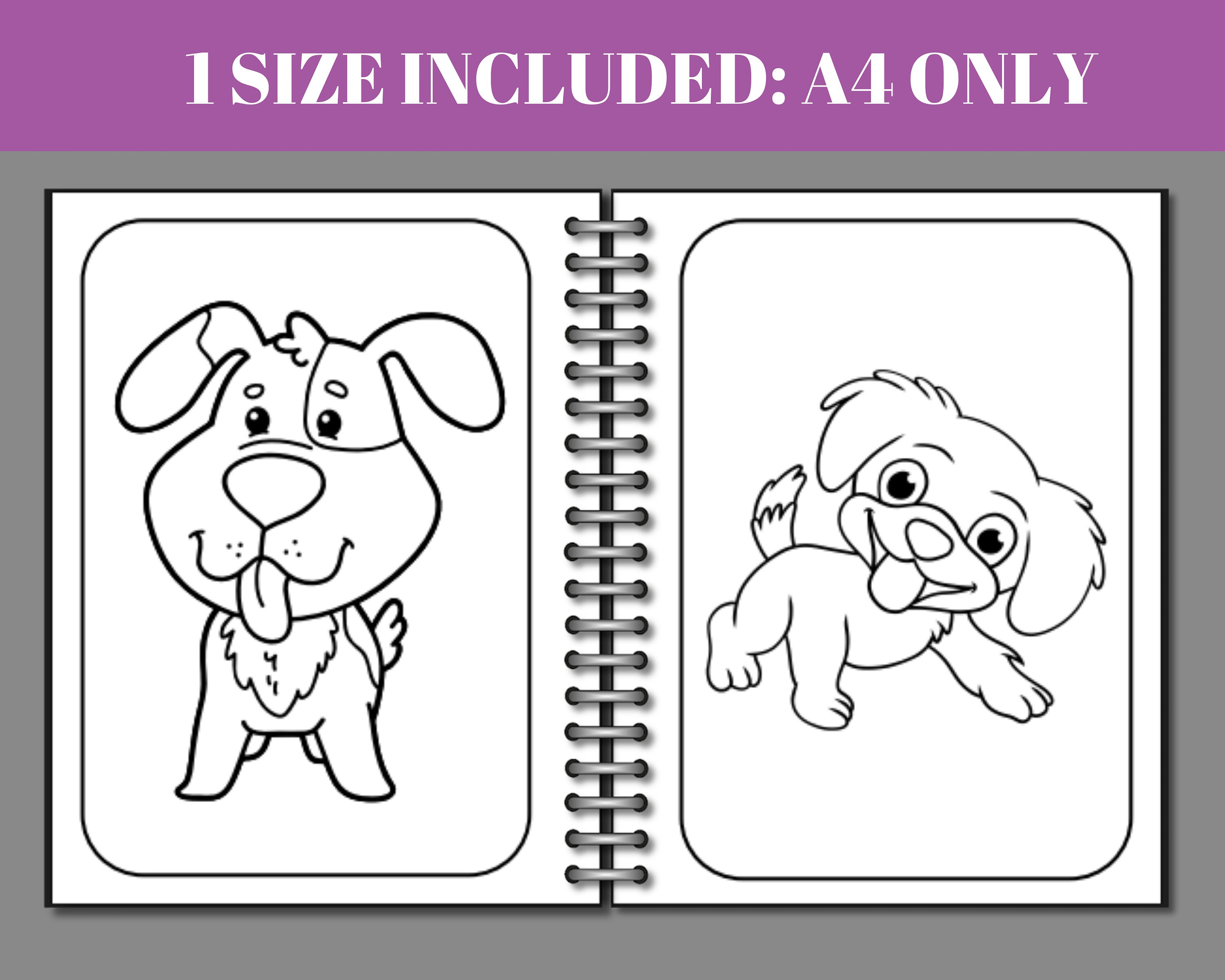 35 Adorable Dog Coloring Pages Bundle, Dog Lover Printables, Dog Owner ...