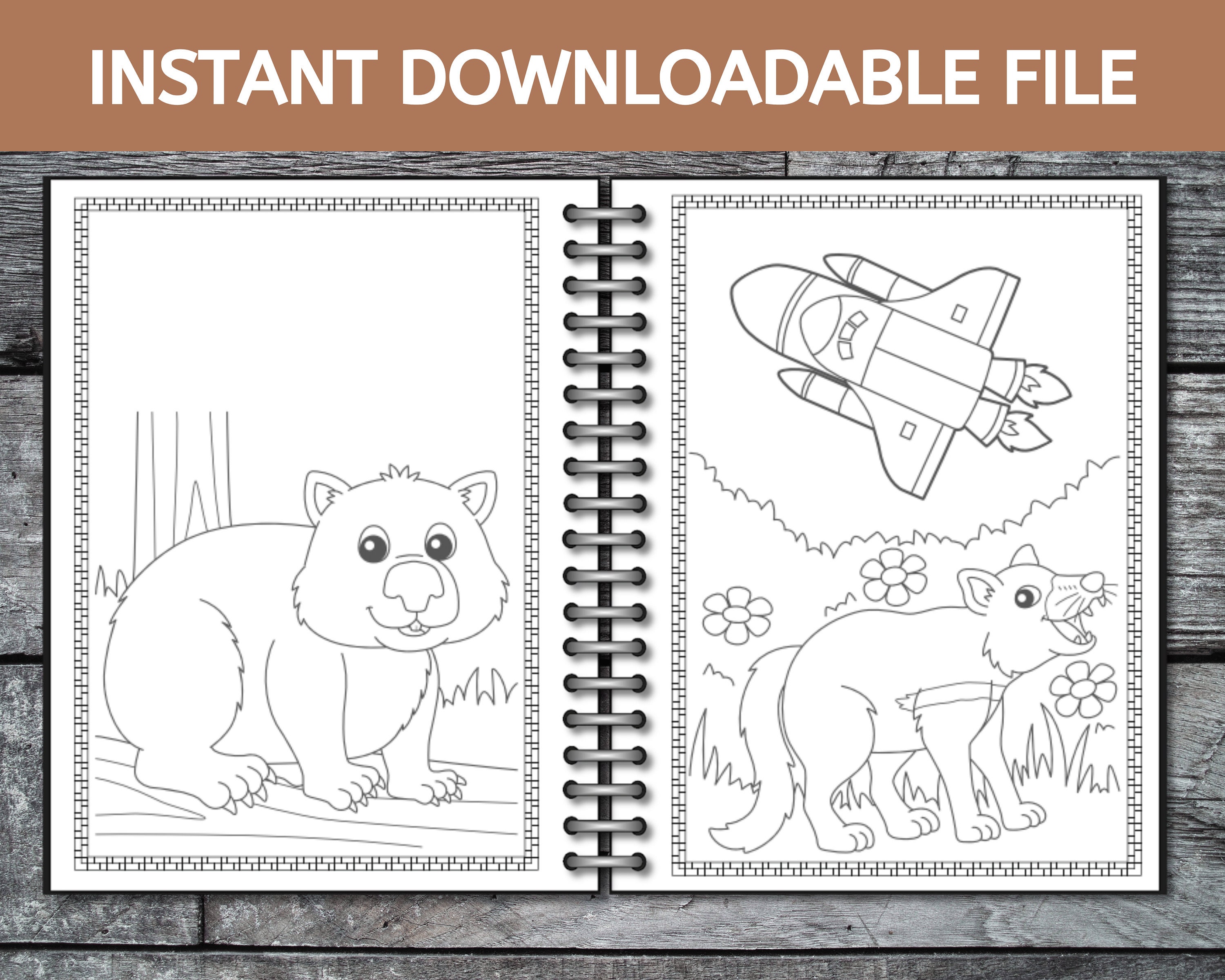 100 Animal Colouring Pages, Farm Animals, Sea Animals, Desert Animals ...