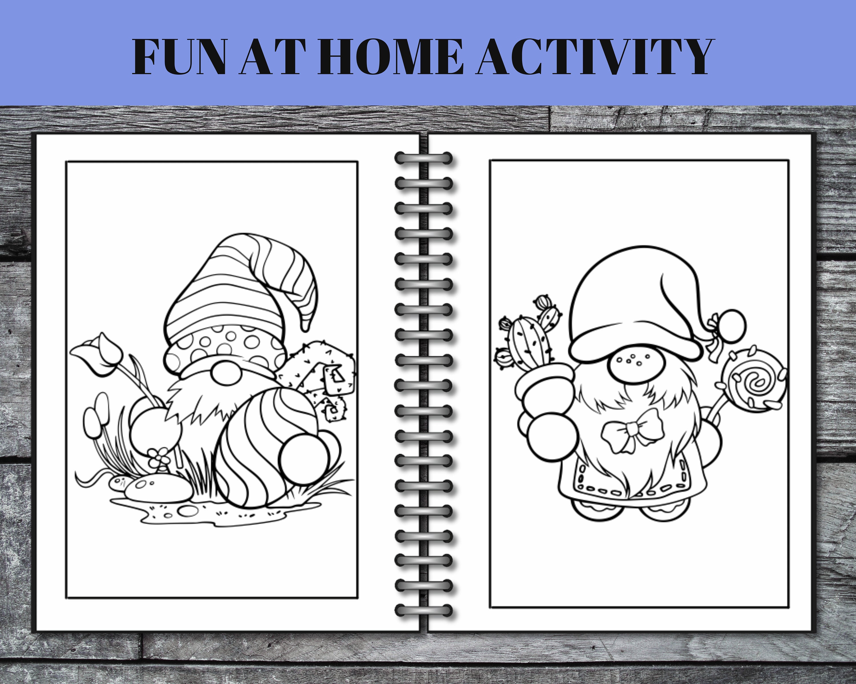 100 Easter Gnomes Coloring Pages Printable Coloring Book Instant ...