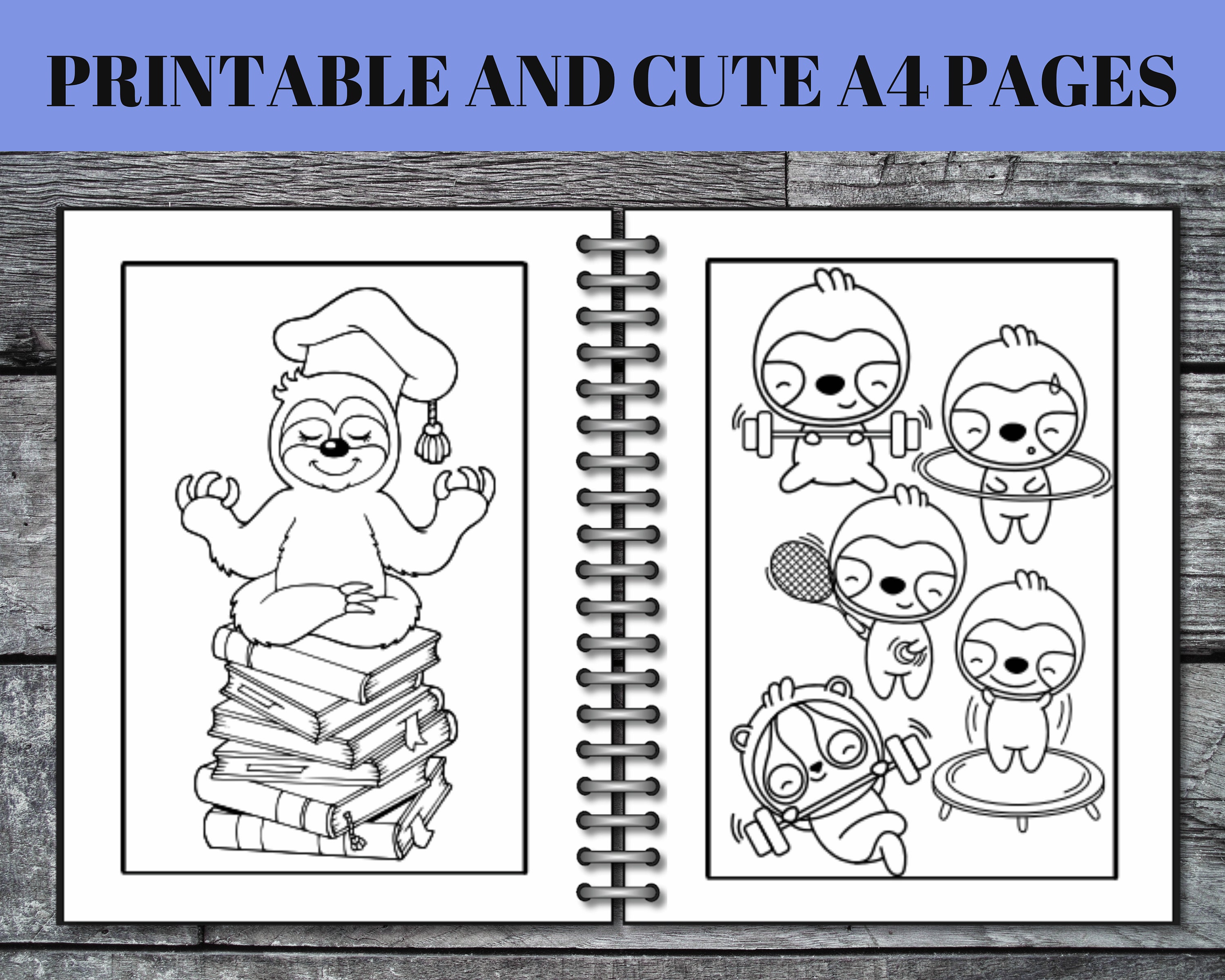 40 Sloth Coloring Pages Digital Download Coloring Pages - Etsy