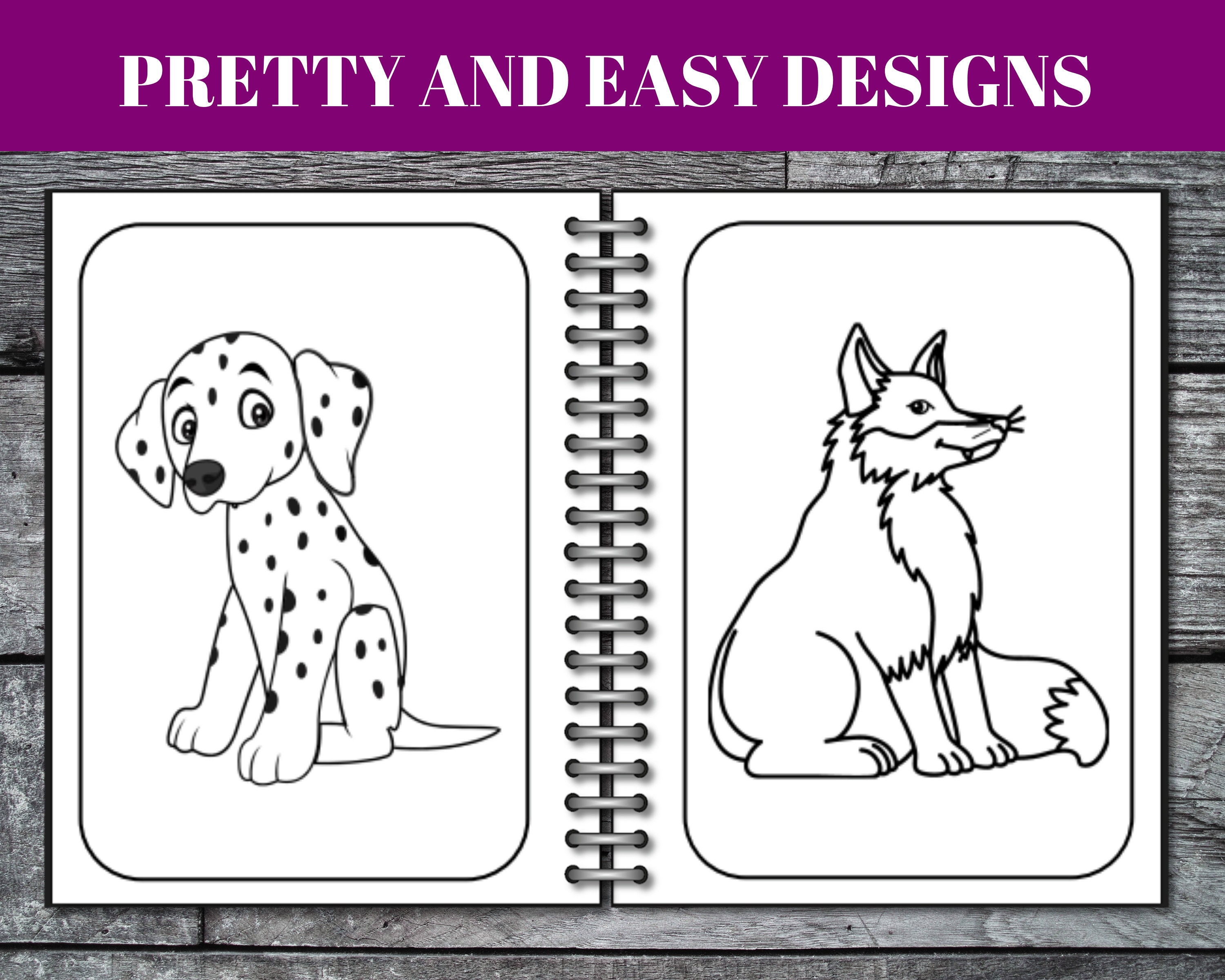 35 Adorable Dog Coloring Pages Bundle, Dog Lover Printables, Dog Owner ...