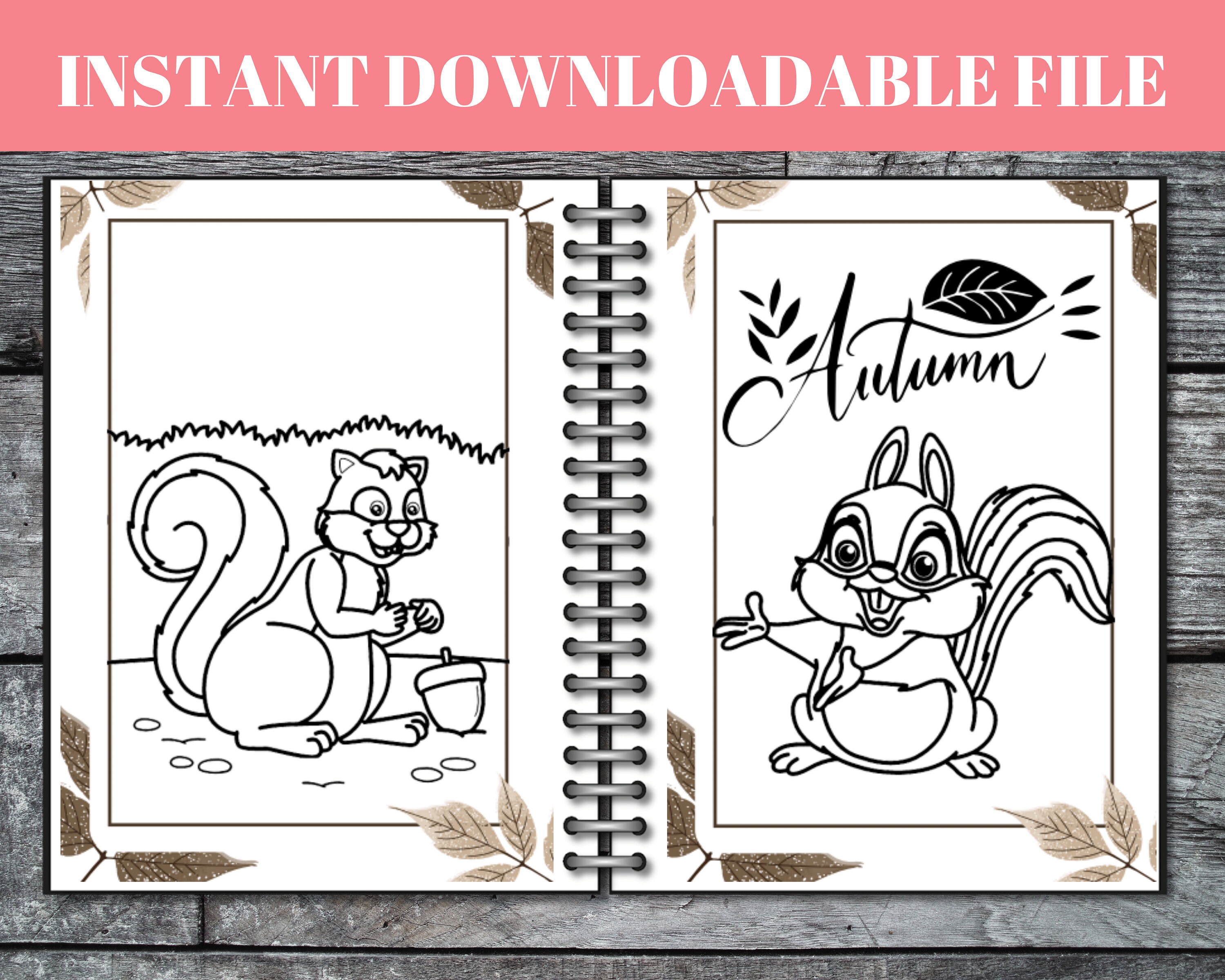 31 Autumn Coloring Pages for Kids, Printable Fall Classroom Activity ...