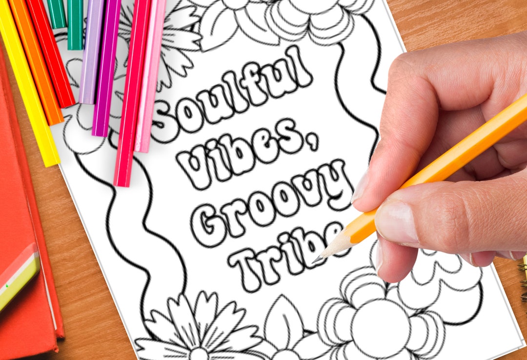 50 Groovy Coloring Pages, Retro Birthday Party (digital Download) - Etsy